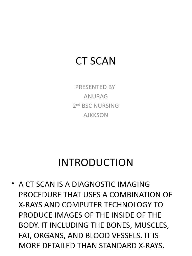 Anurag CT Scan.. | PDF