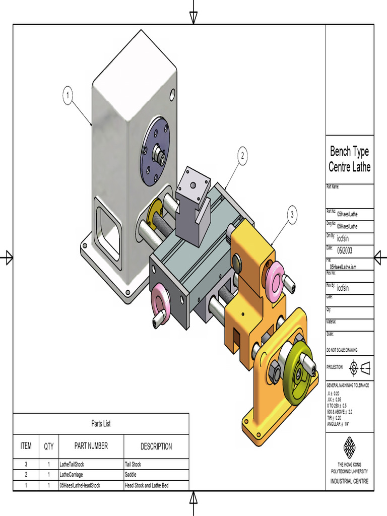 Centre Lathe Parts and Tolerances Guide | PDF | Machines | Metals