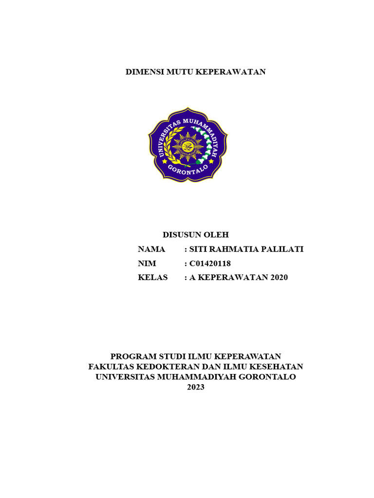 Dimensi Mutu Pelayanan Kesehatan | PDF | Pengembangan Diri
