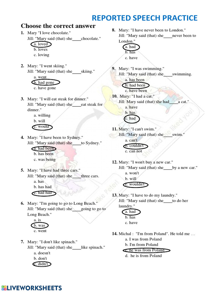 REPORTED SPEECH | PDF