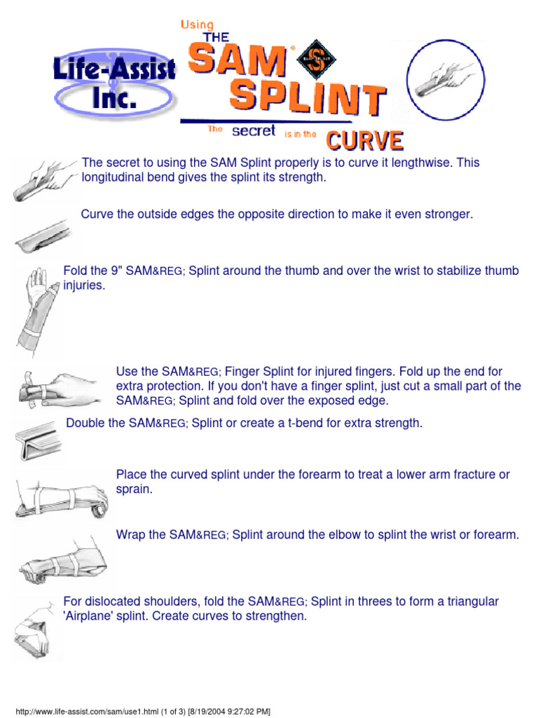 Aluminum_And_Foam_Sam_Splint_2004+ | PDF | Musculoskeletal System ...