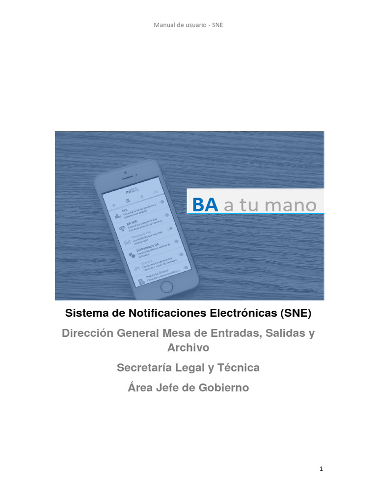 Manual de Usuario Del Sistema Notificación Electrónica - SNE (RIC-EE-MIBA) - AGO 19 | PDF | Ios ...