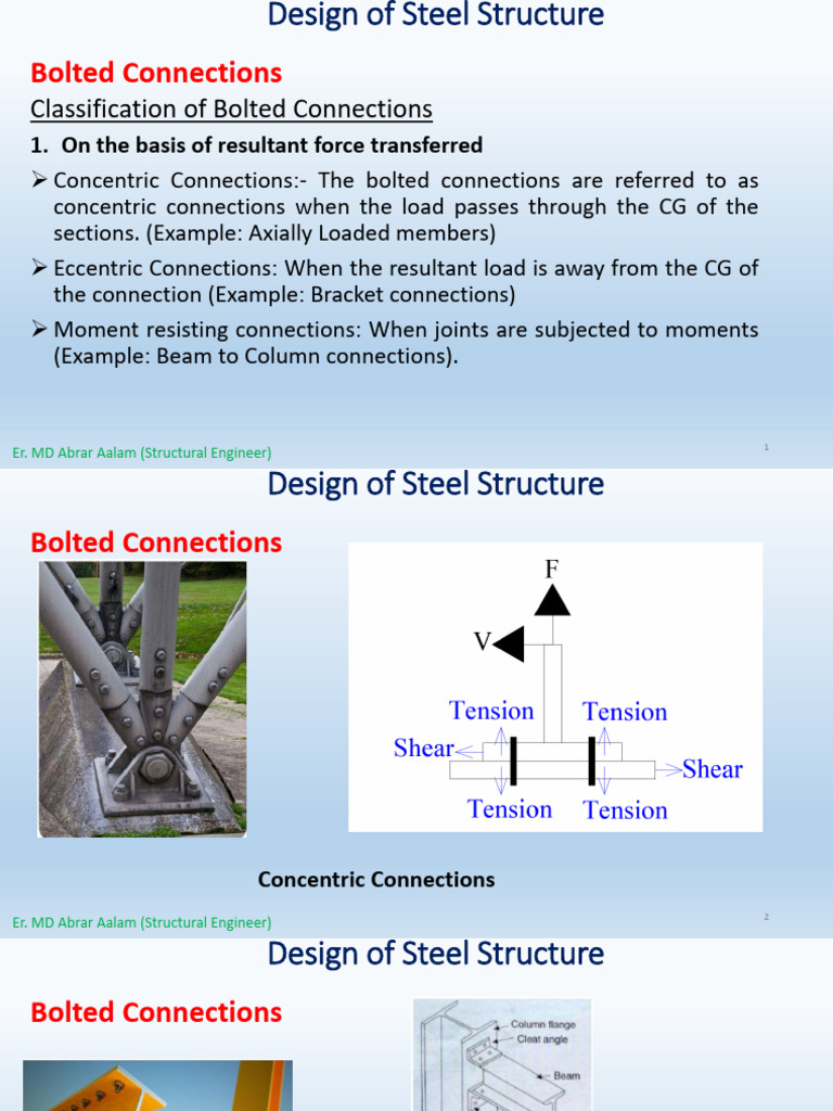 Lecture 3 Bolt Connections and Its Classifications | PDF