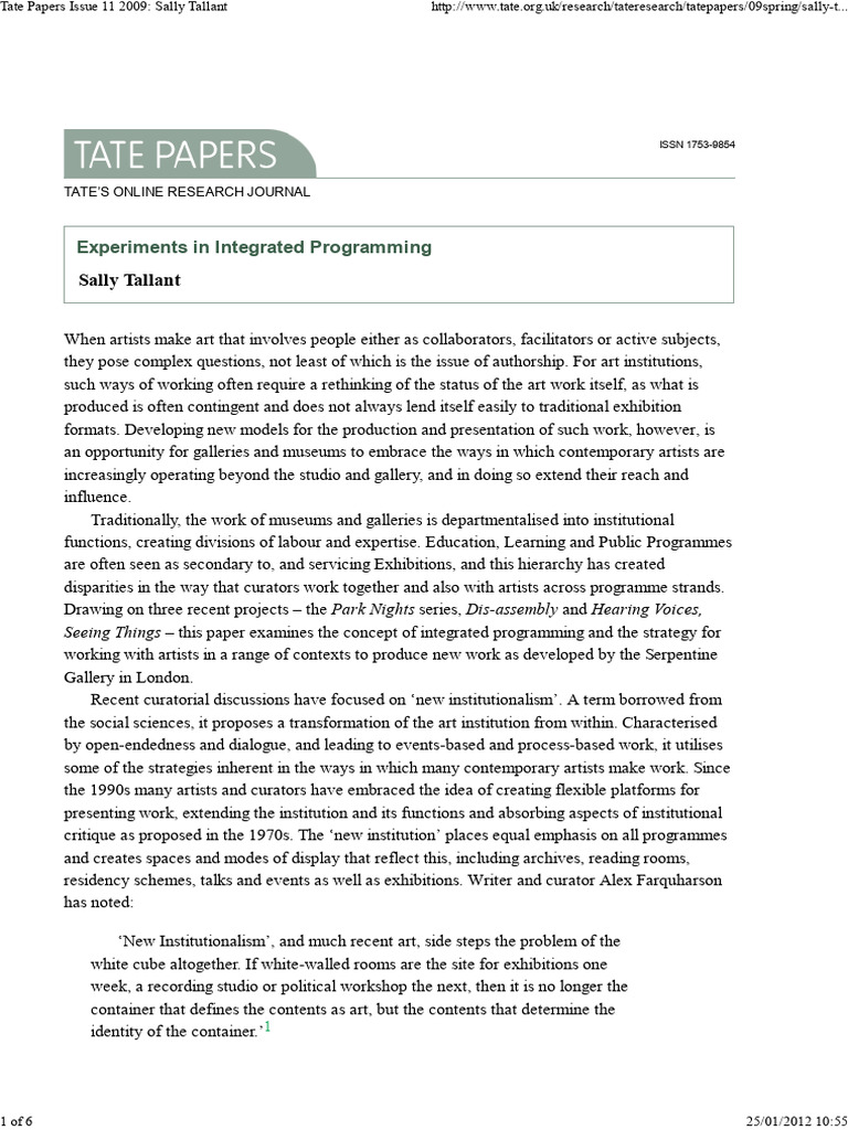 Integrated Programming | PDF | Curator