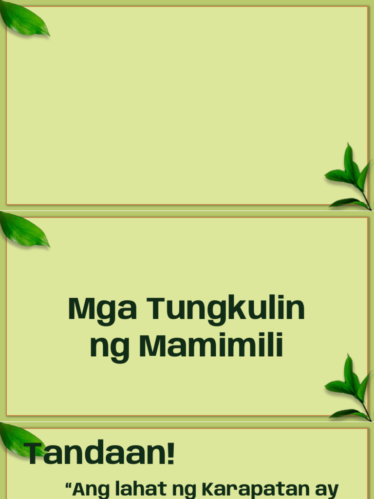 Mga Tungkulin NG Mamimili | PDF