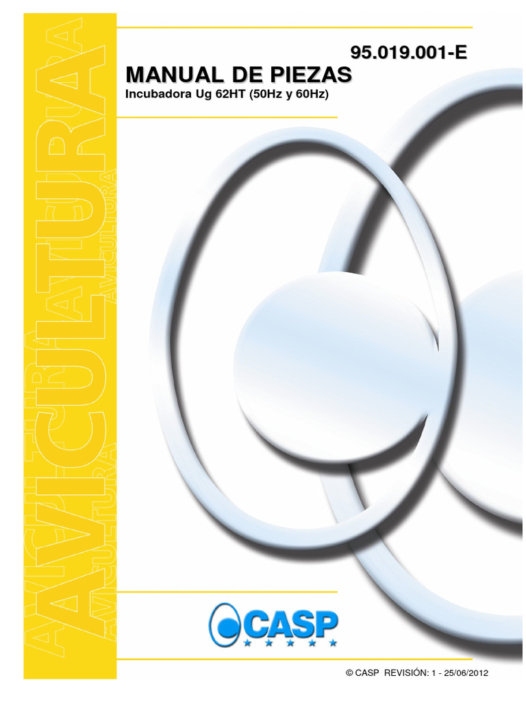 Manual de Piezas Incubadora CASP | PDF | Tornillo | Arandela (Hardware)