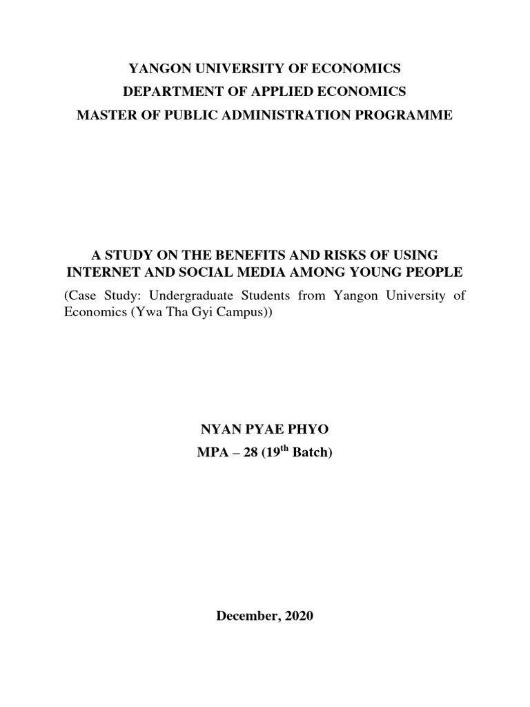 Nyan Pyae Phyo (MPA 19th Bt. | PDF | Cyberbullying | Internet