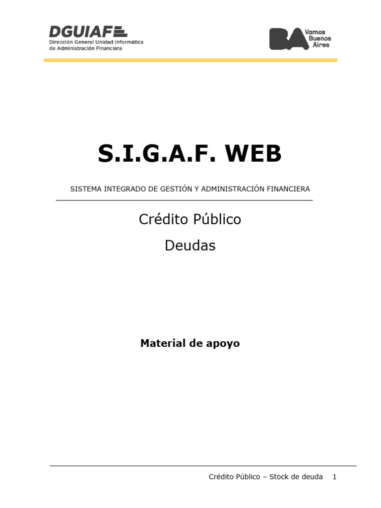 Manual de Gestión de Deuda Pública SIGAF | PDF | Deuda | Interés
