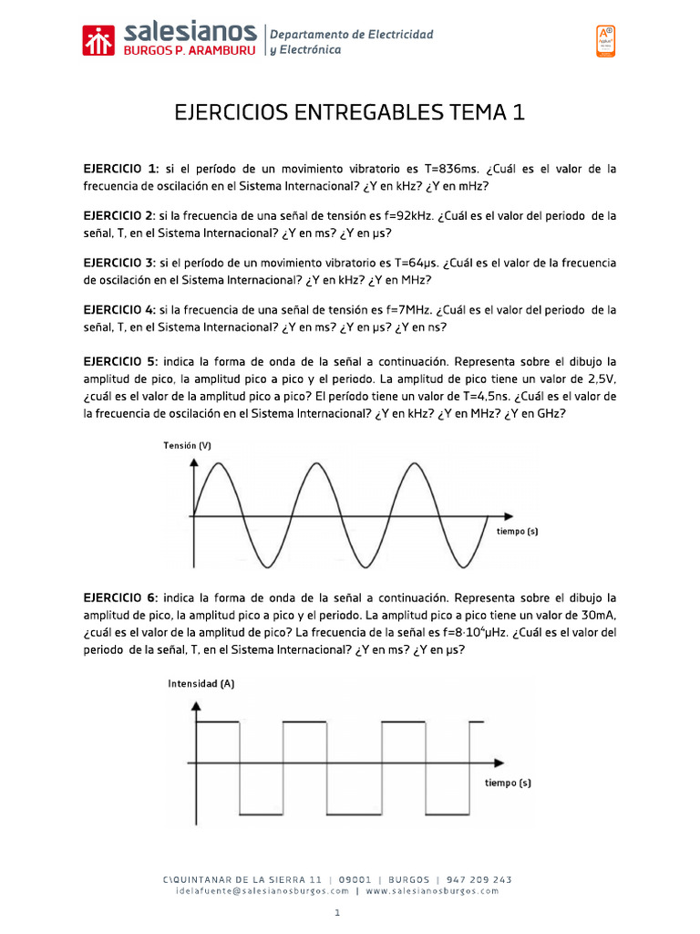 Ejercicios Entregables Tema 1. Parte 1. | PDF