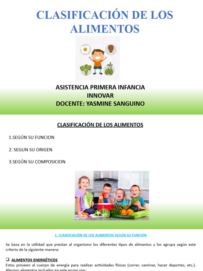Clasificacion de Los Alimentos | PDF | Alimentos | Carbohidratos