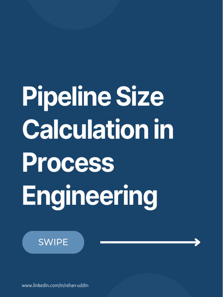 Pipeline Size Calculation | PDF
