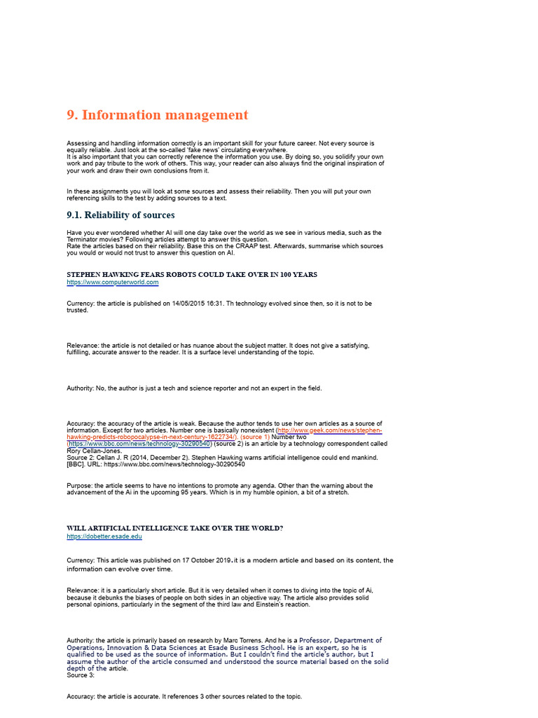 PPP - Informationmanagement - EN | PDF | Cognition | Cognitive Science