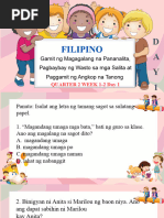 5 Halimbawa NG Lantay Na Pangungusap | PDF