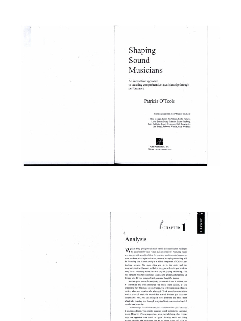 Shaping Sound Musicians - O'Toole | PDF