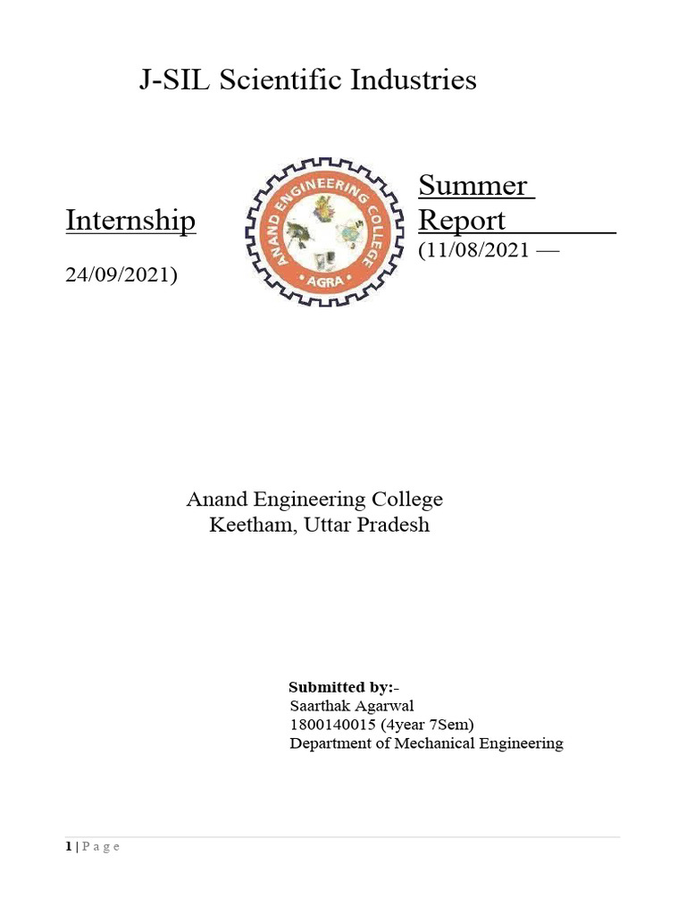 Internship Report 1 | PDF | Calibration | Volume