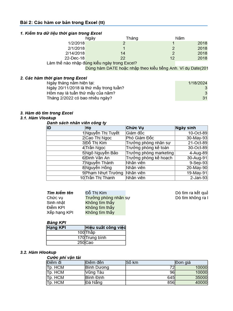 btth hàm cơ bản | PDF