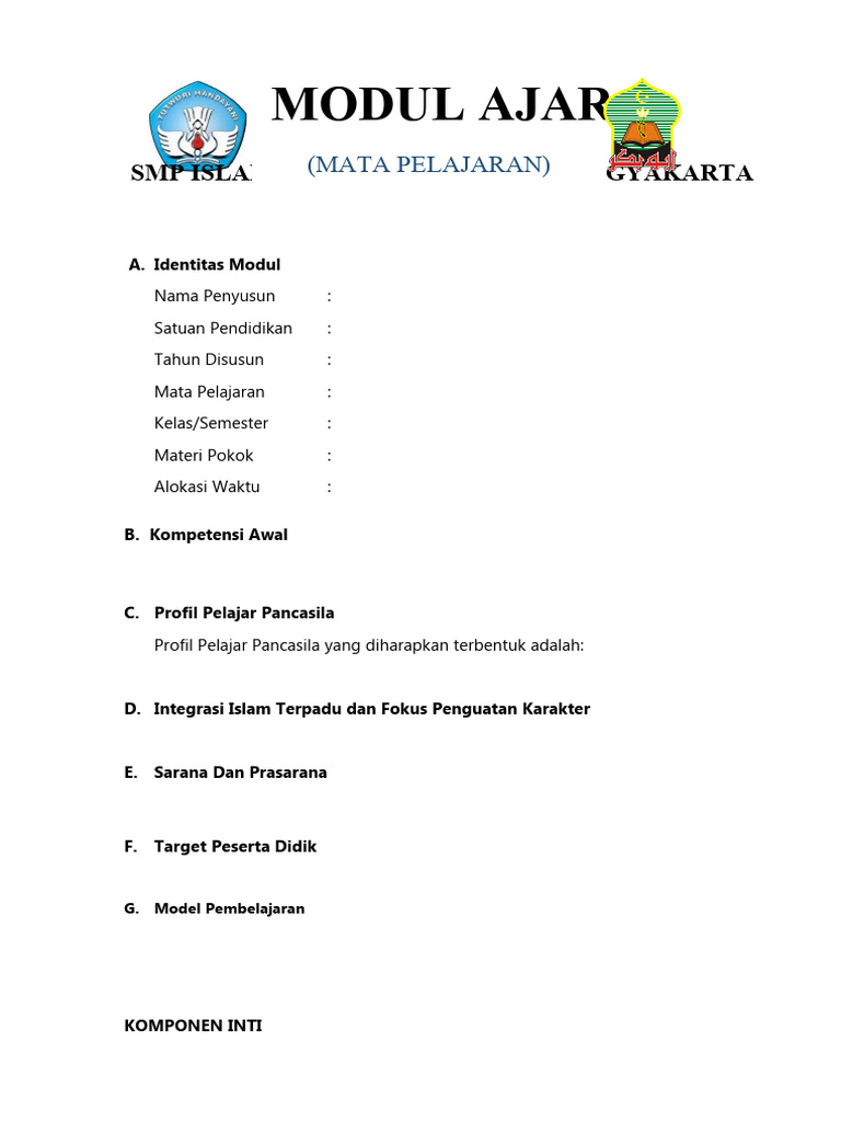 Format-Modul Ajar-Smp It Aby | PDF