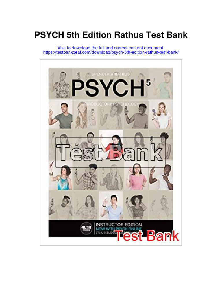 Instant Download Psych 5th Edition Rathus Test Bank PDF Full Chapter ...