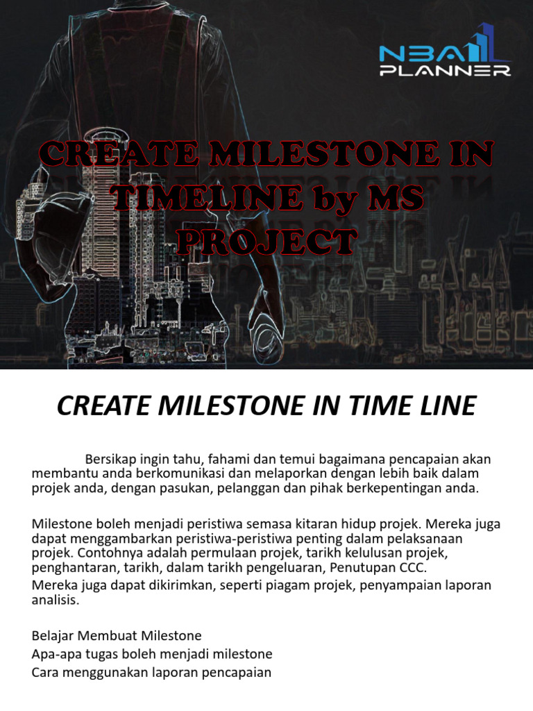 Membuat Milestone di MS Project | PDF
