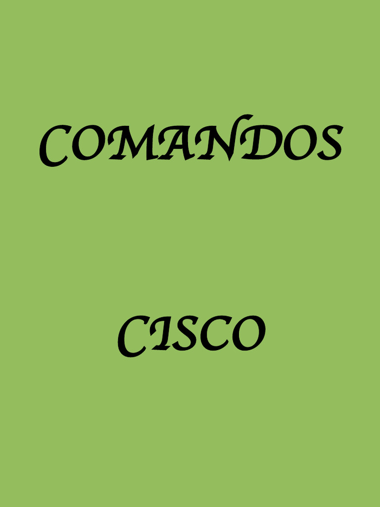 Comandos SW - Router Cisco | PDF | Dirección IP | Enrutador (Computación)