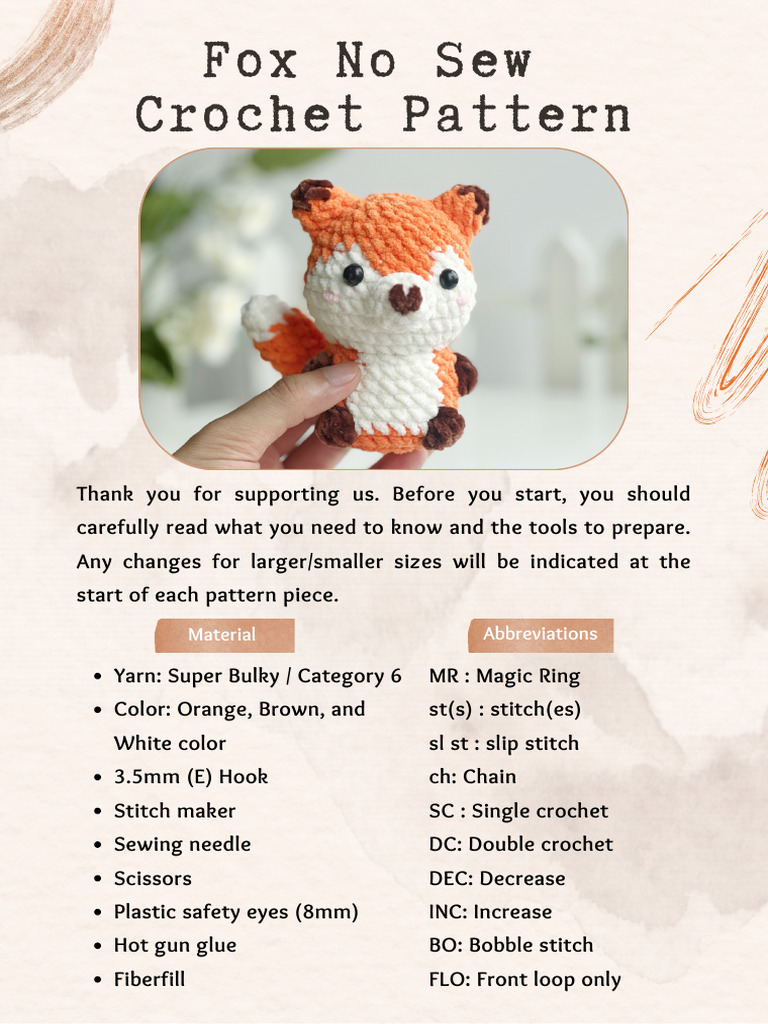 Foxnosewnew | PDF | Crochet | Decorative Arts