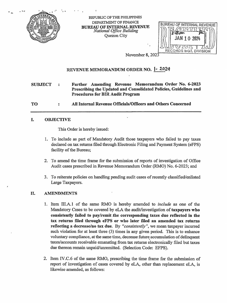 RMO No. 1-2024 | PDF