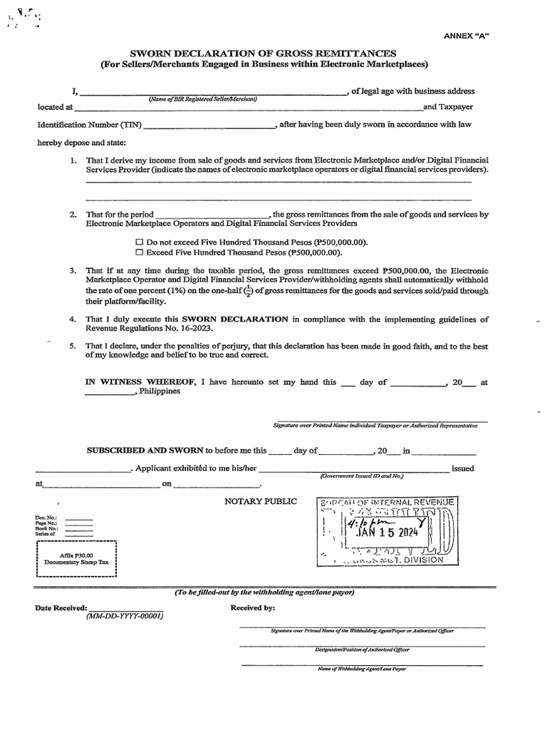 RMC No. 8-2024 Annex A | PDF