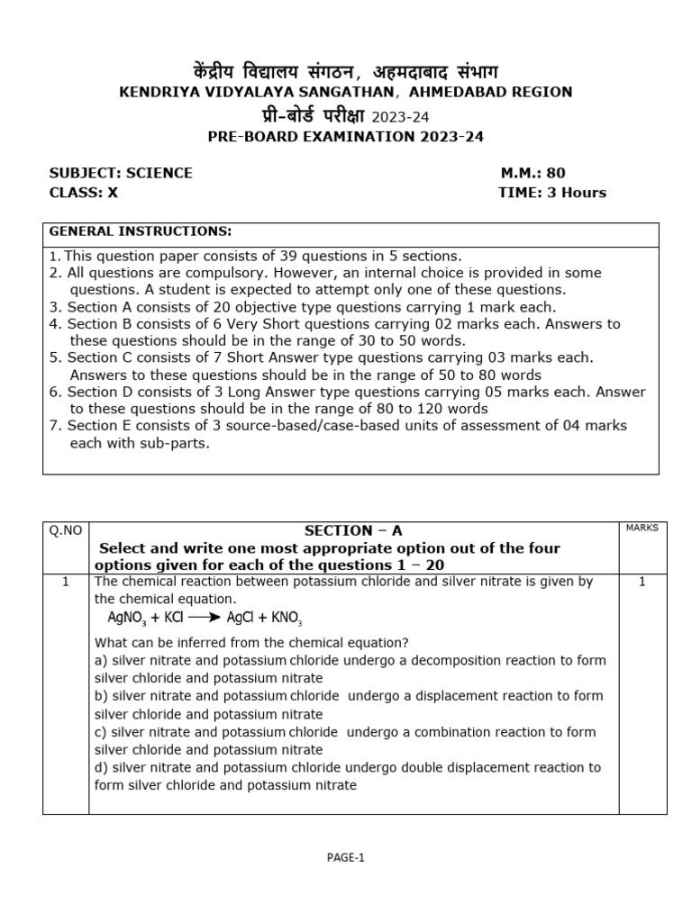 QP Set-2 X Science PB 2023 | PDF | Redox | Oxide