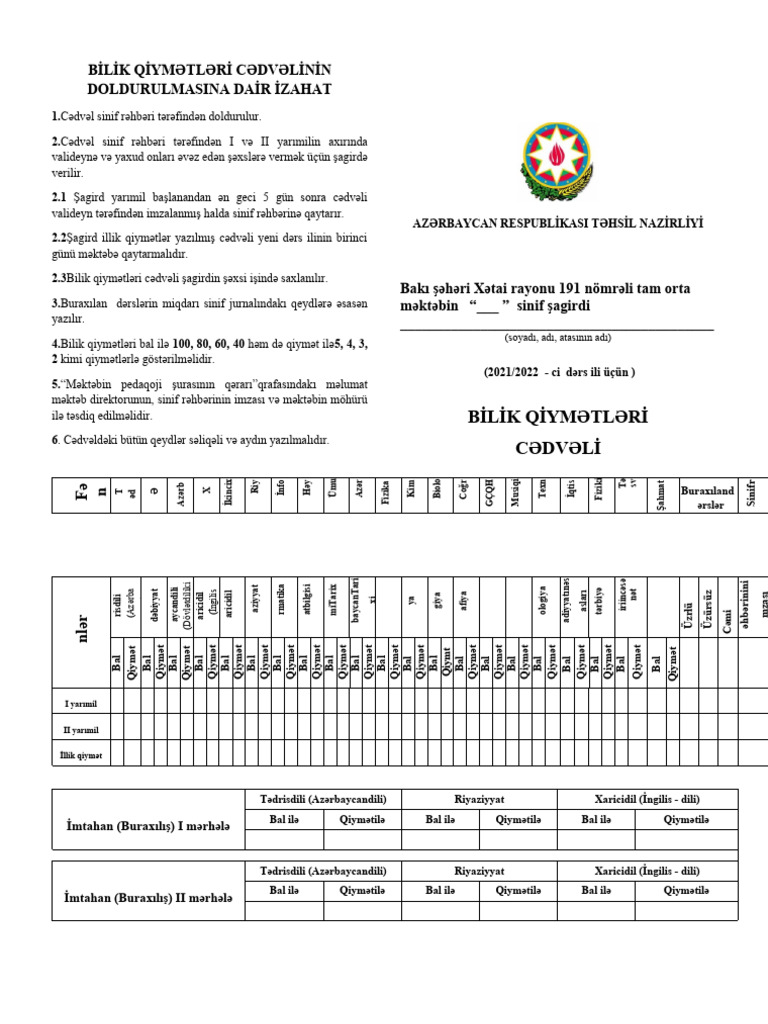 5-11 Qiymet Cedvel | PDF