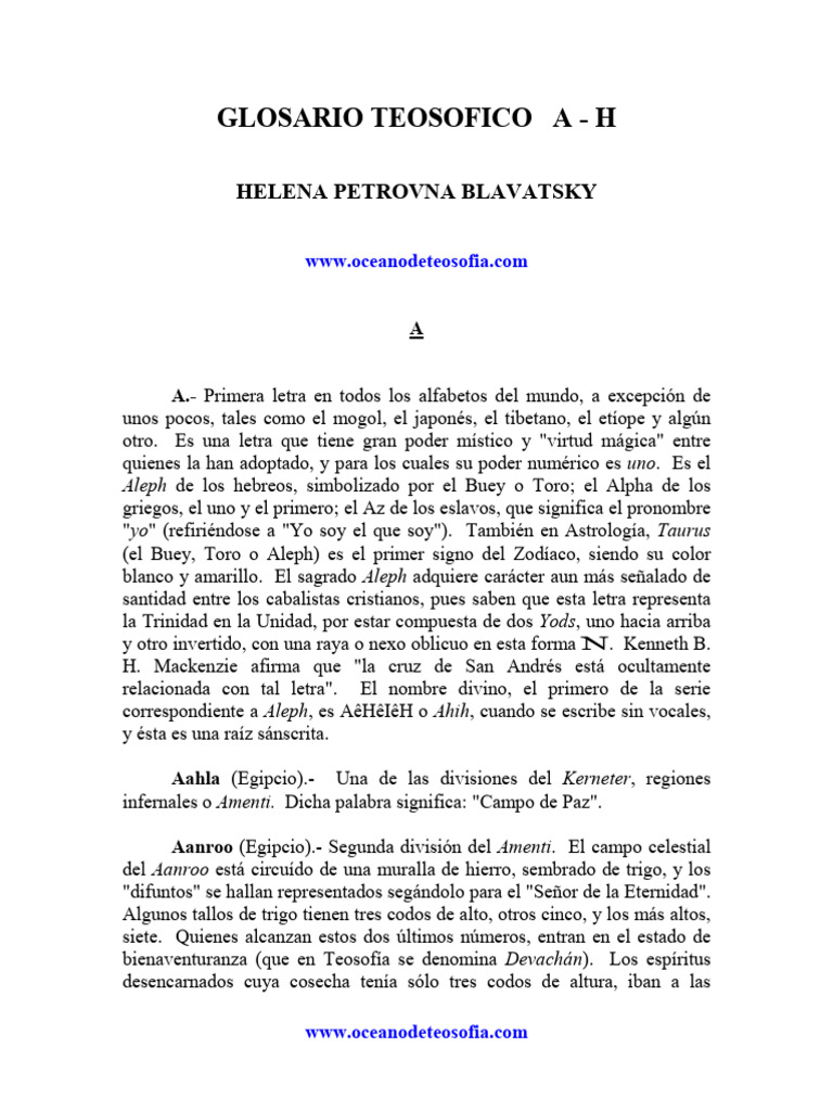 GLOSARIO_TEOSOFICO_A_-_H | PDF | Zoroastrismo | Creencia religiosa y ...