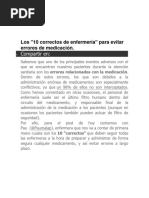 Los 10 Correctos en Enfermeria | PDF | Presión sanguínea | Medicamentos ...