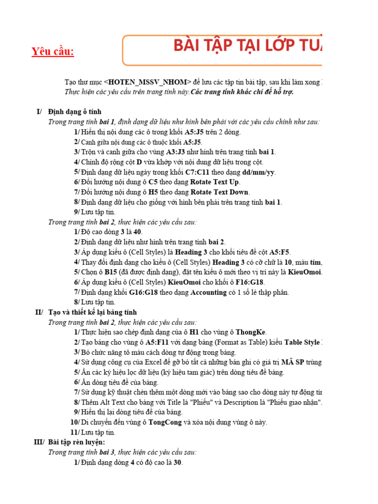 Bai Tap Tai Lop Tuan 5 - DONE | PDF