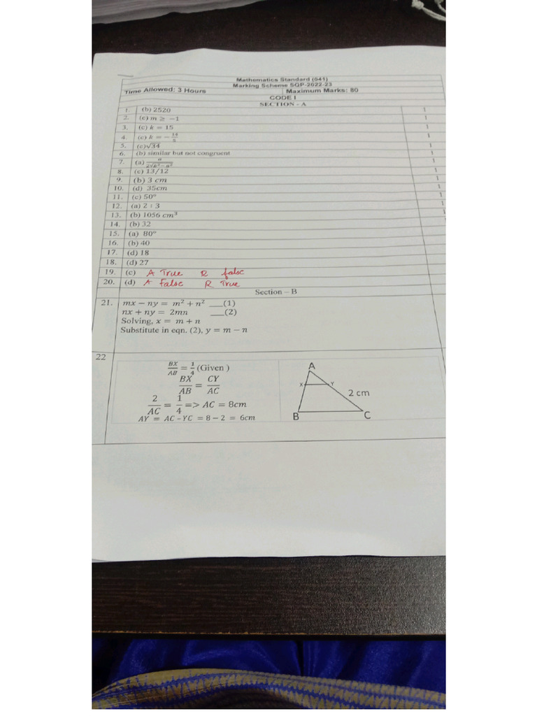 STD 10 Sahodhaya Maths Set 1 | PDF