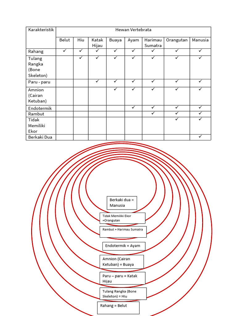 Kladogram dan Karakteristik Vertebrata | PDF