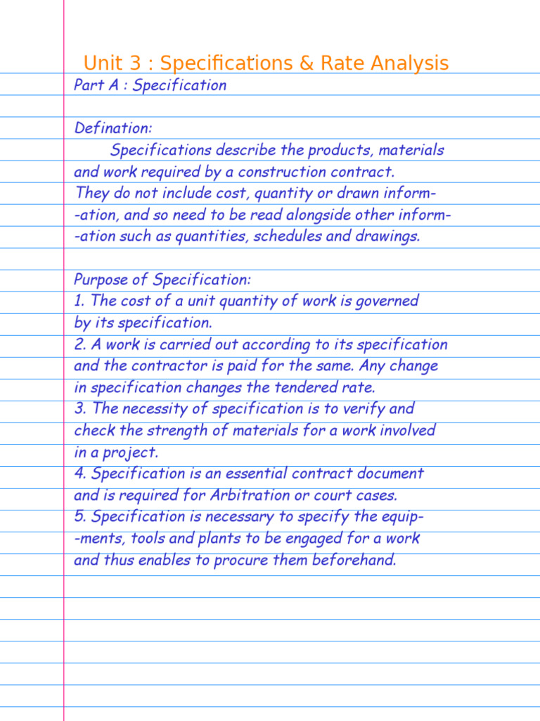 Specifications Notes | Download Free PDF | Concrete | Specification ...