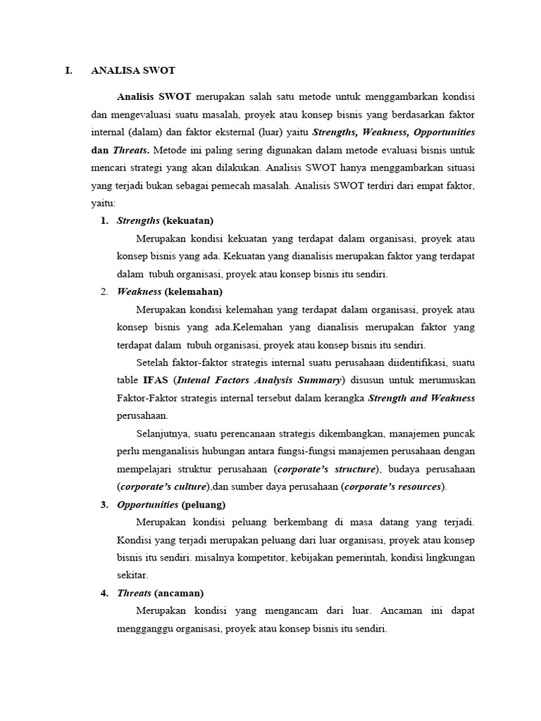 Analisis SWOT Perumahan | PDF | Bisnis