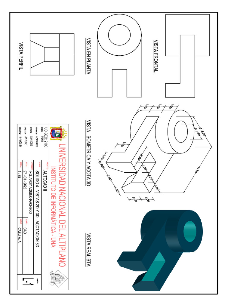 10 y 11 Solido 04 Prac Acota 3D Lam A4 | PDF