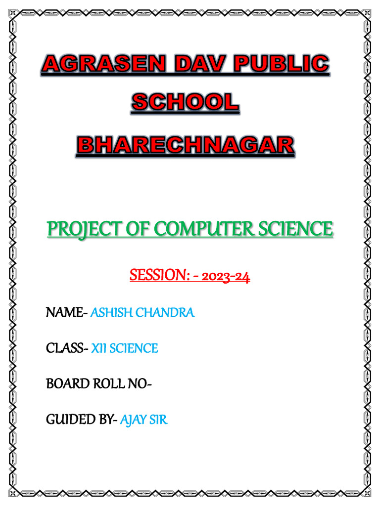 Ashish Cs Project | PDF | Art