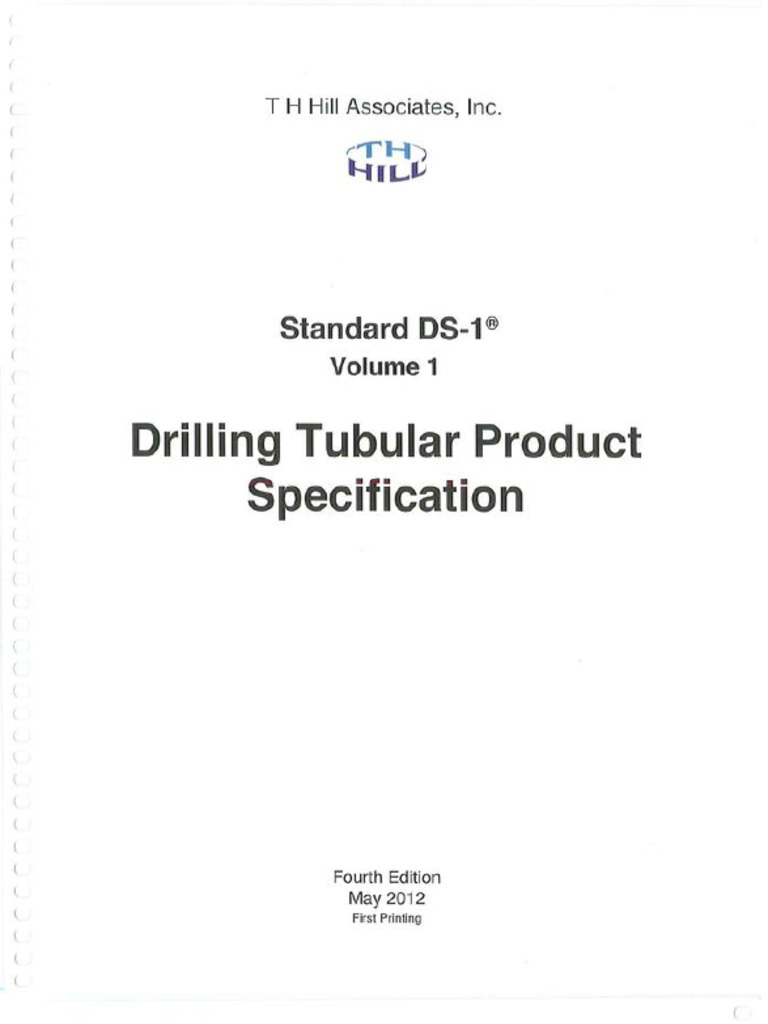 Ds 1 Volume 1 4th Edition Drilling Tubular Product Specification PDF ...