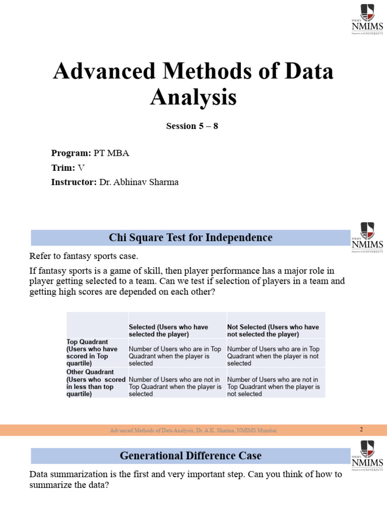 Session 5 - 8 | PDF | Statistics | Statistical Analysis