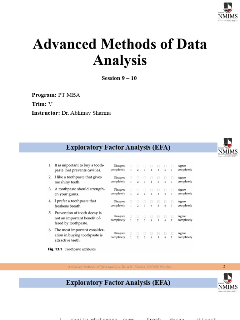 Session 9 - 10 | Download Free PDF | Factor Analysis | Analysis