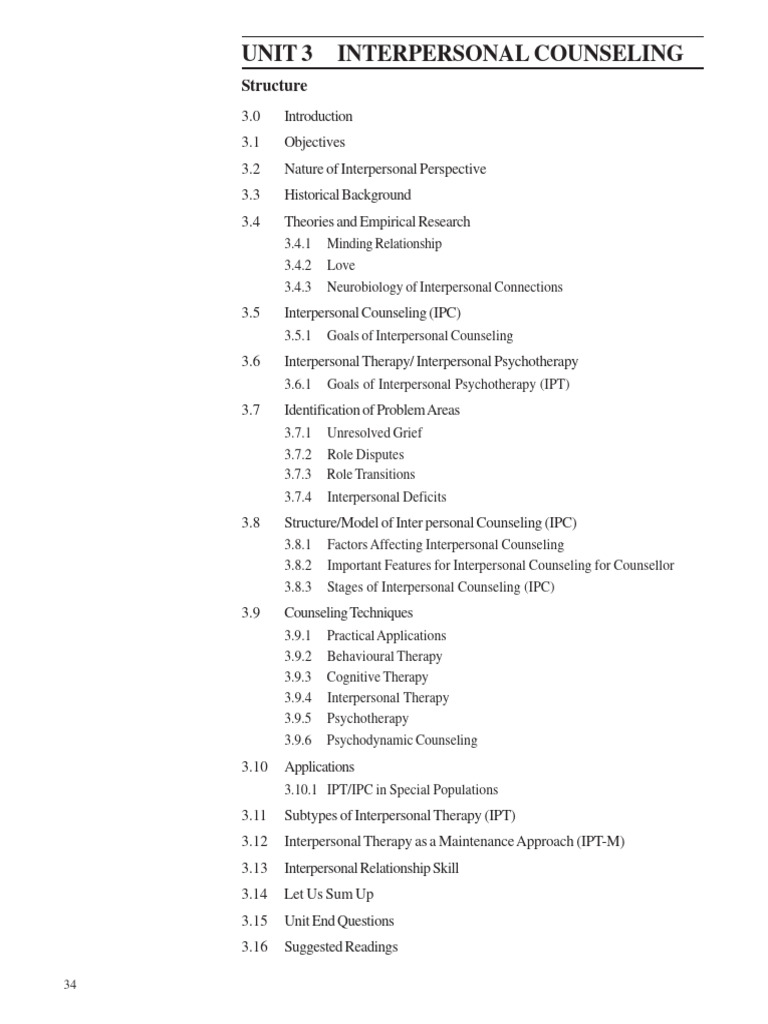 Interpersonal Counseling Techniques Guide | PDF | Psychotherapy | Major ...