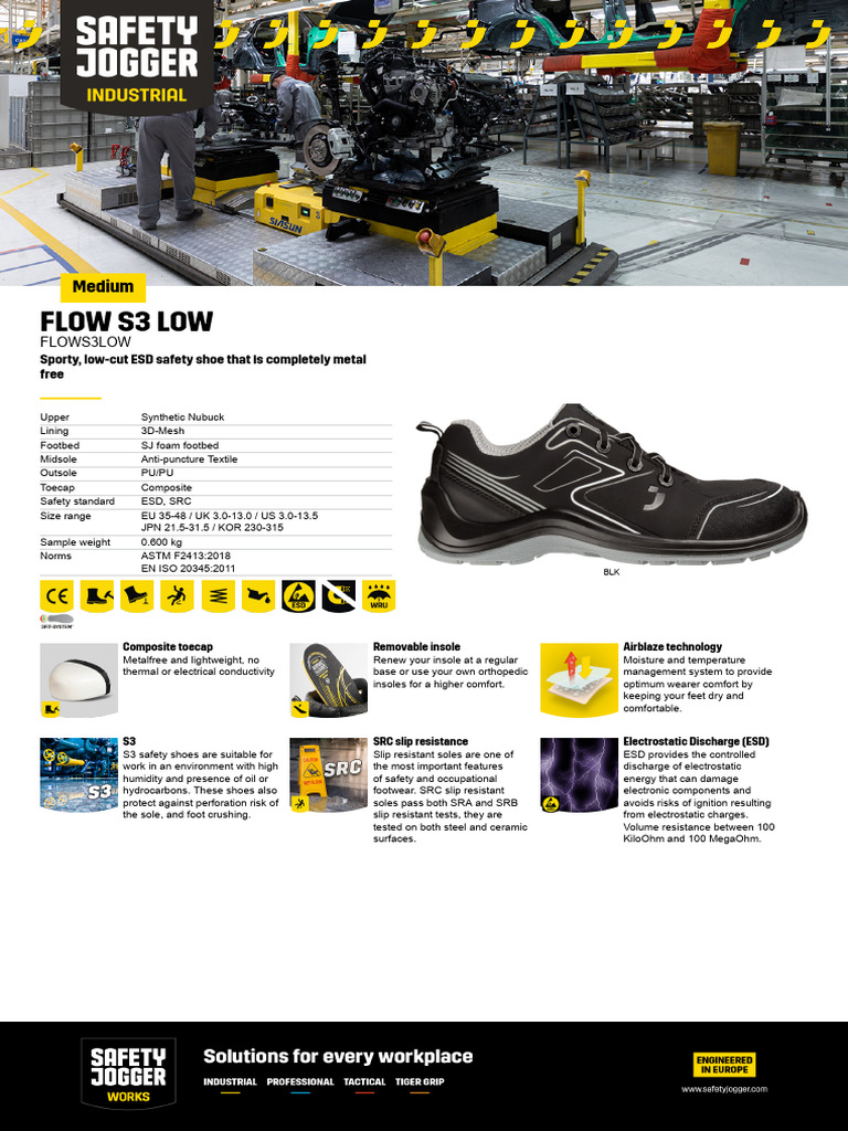 FLOWS3LOW en | PDF | Electrostatic Discharge | Shoe
