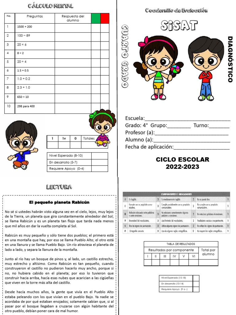 Evaluacion SisAT 4° | PDF