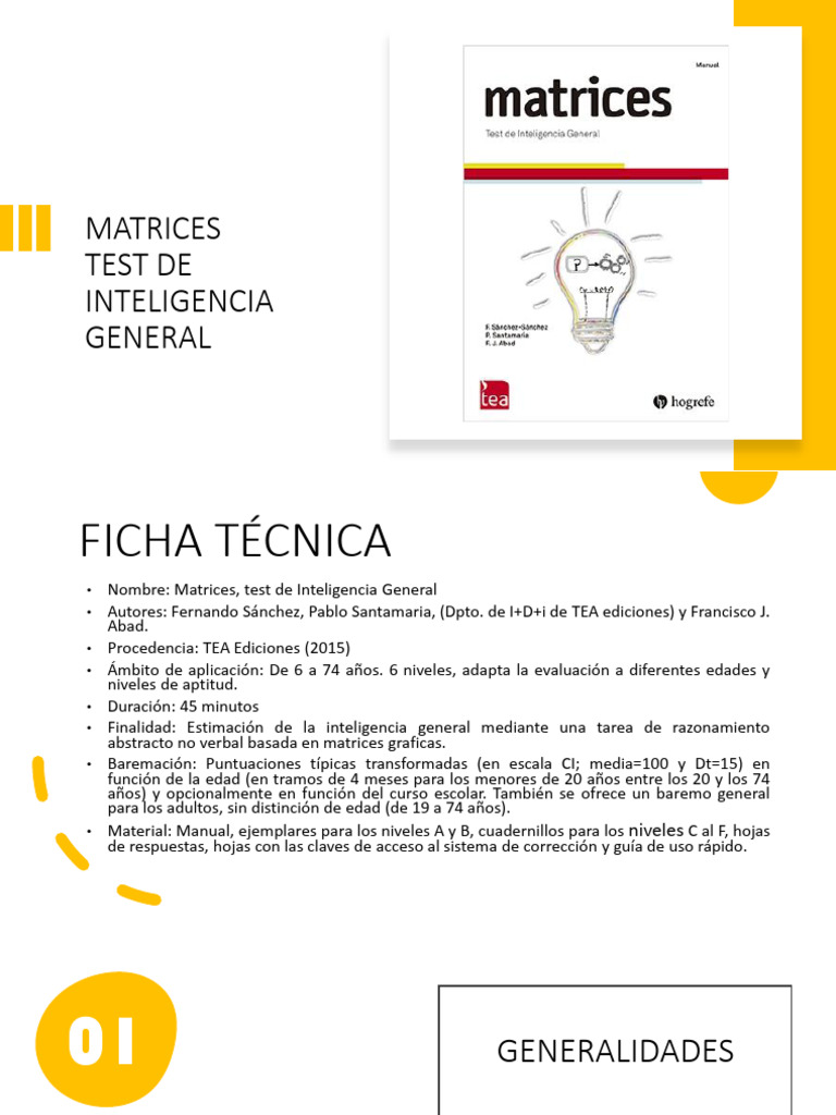 Test de Matrices | PDF | Inteligencia | Cociente de inteligencia