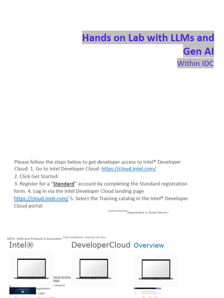 Hands-On Lab With LLMs and Gen AI Within IDC | PDF | Cloud Computing | Computer Programming