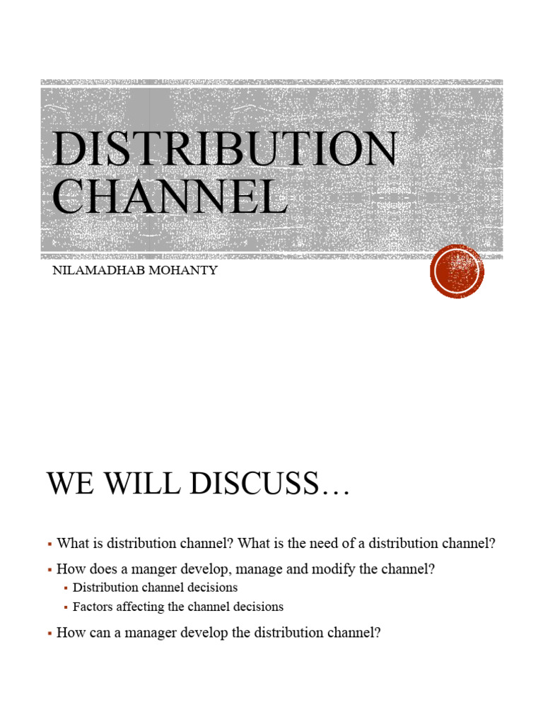 Distribution Channel | PDF | Human Communication | Economies