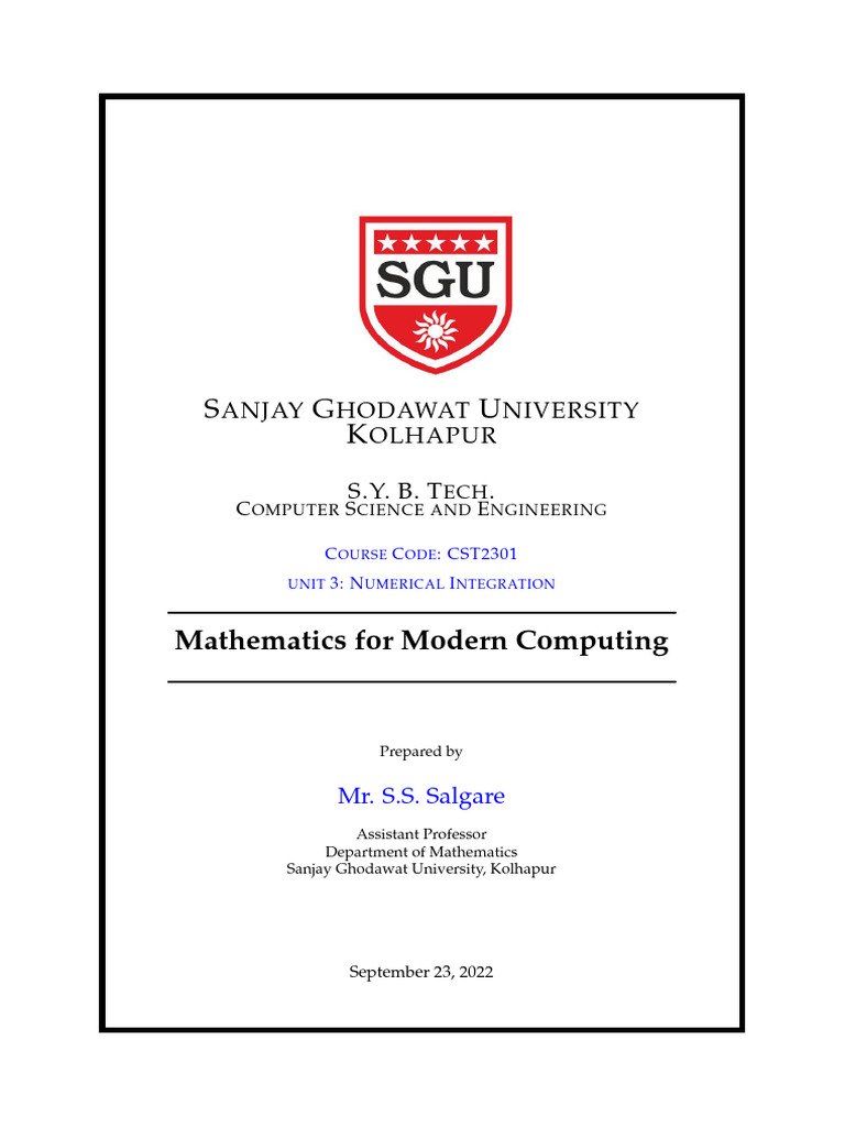 Unit3 Numerical Integration Download Free Pdf Integral 7911