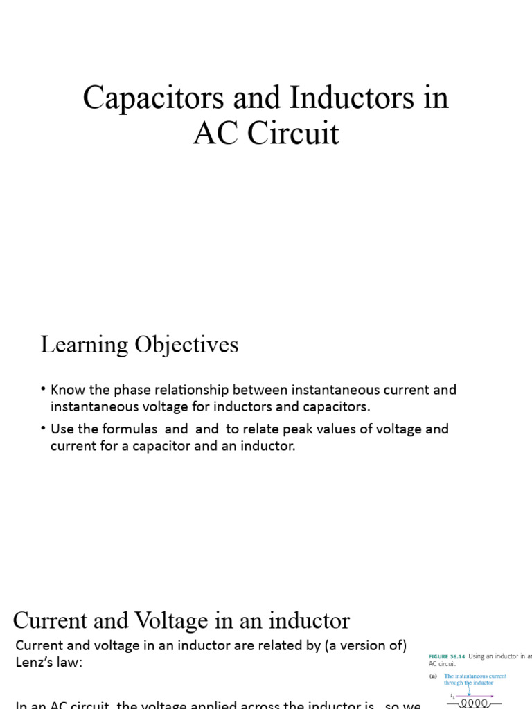 3 Capacitors, Inductors | PDF | Electrical Impedance | Inductor