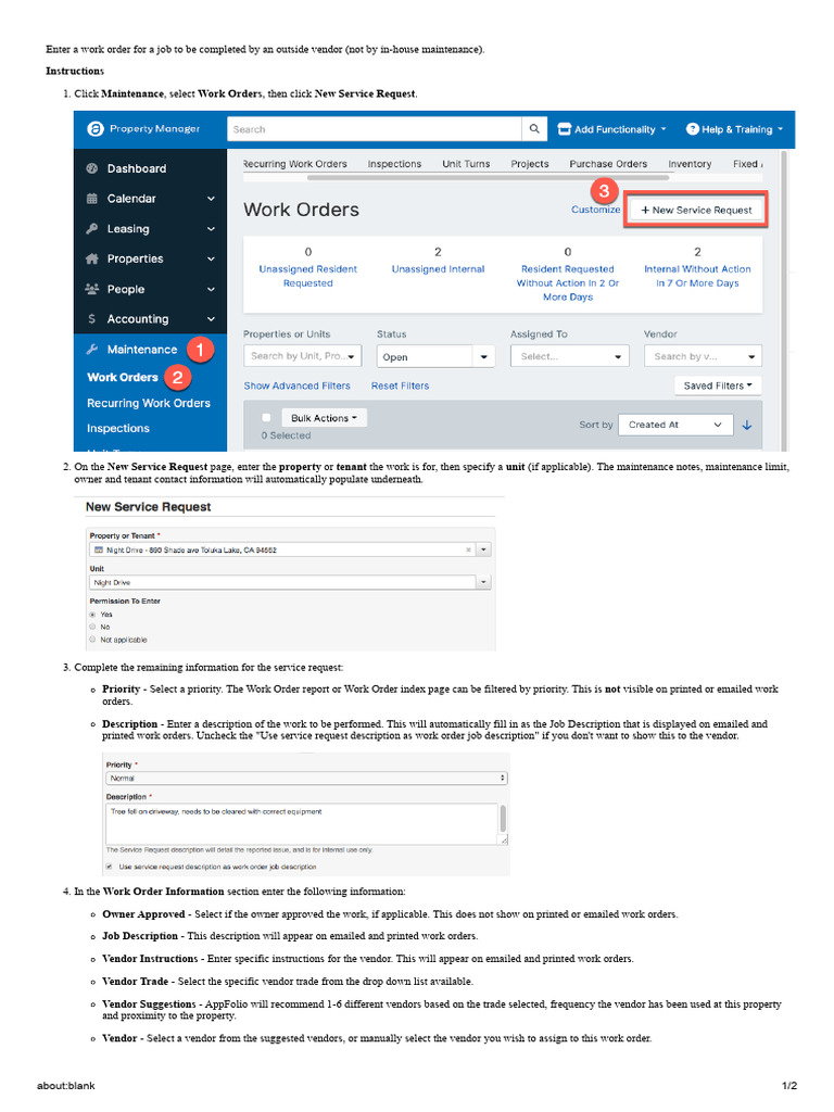 Create A Work Order Steps | PDF | Computer Science | Digital Technology